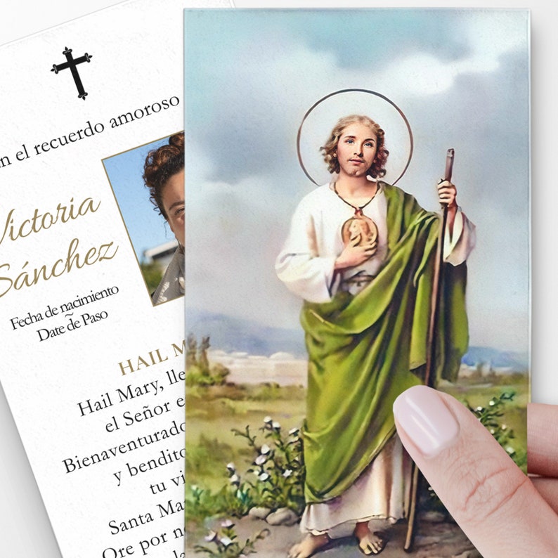Prayer Cards St Jude Spanish Catholic Funeral Prayer Cards | Etsy