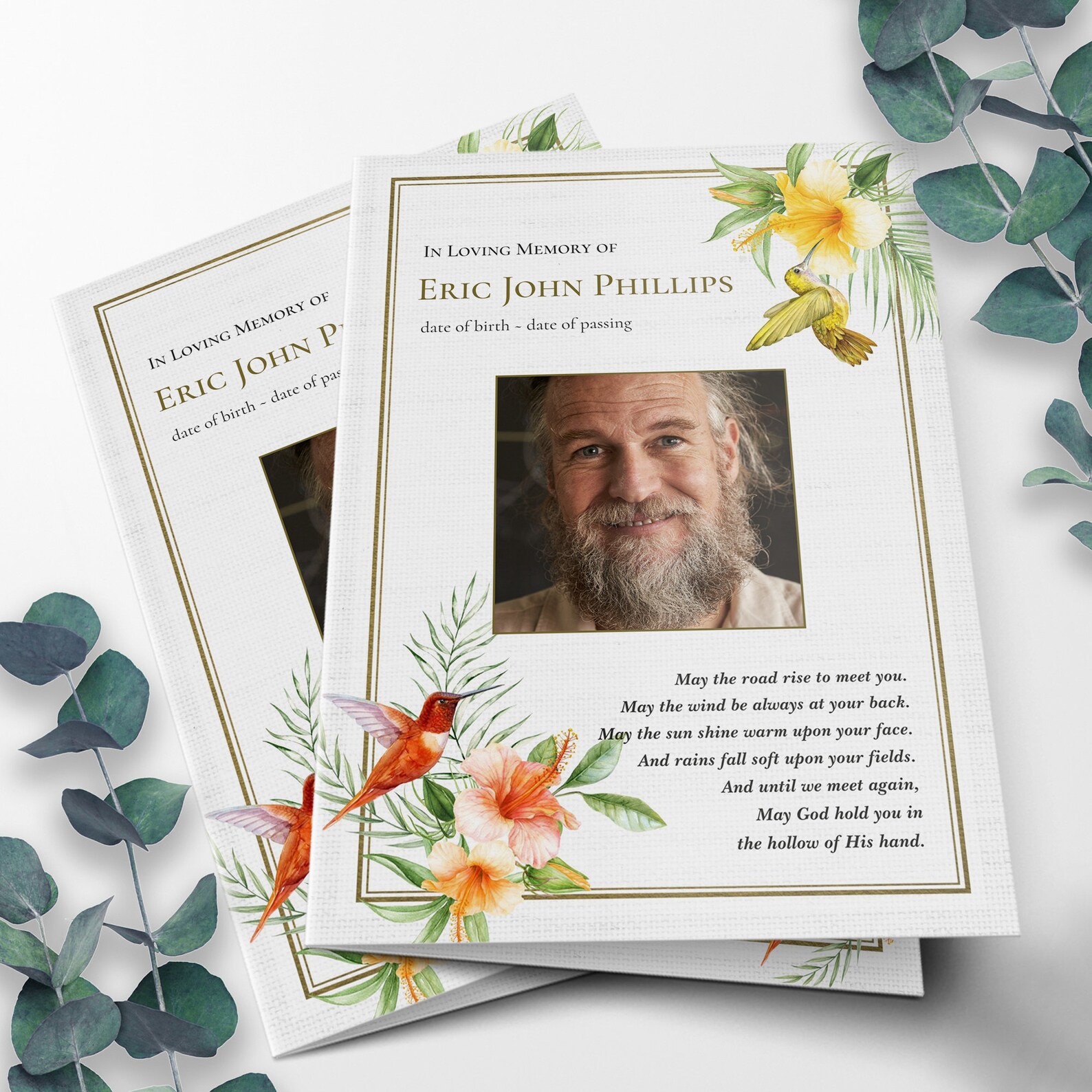 Funeral Program Template, Order of Service, Celebration of Life ...