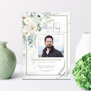 Funeral Program Template, Funeral Programs, Obituary, Funeral Service ...