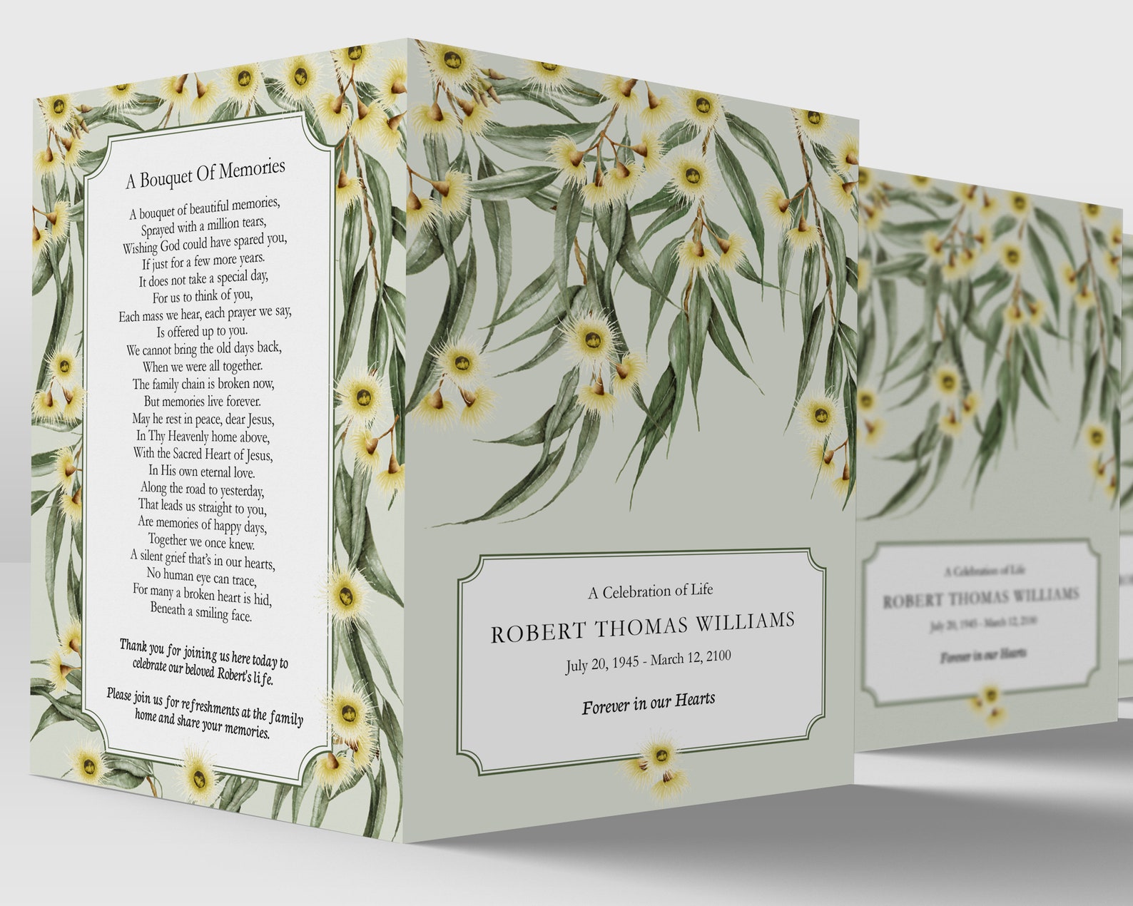 Funeral Program Template, Funeral Poems, Funeral Programs, Funeral ...