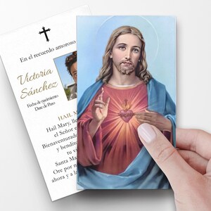 Prayer Cards, Spanish Prayer Cards, Memorial Prayer Cards, Catholic ...