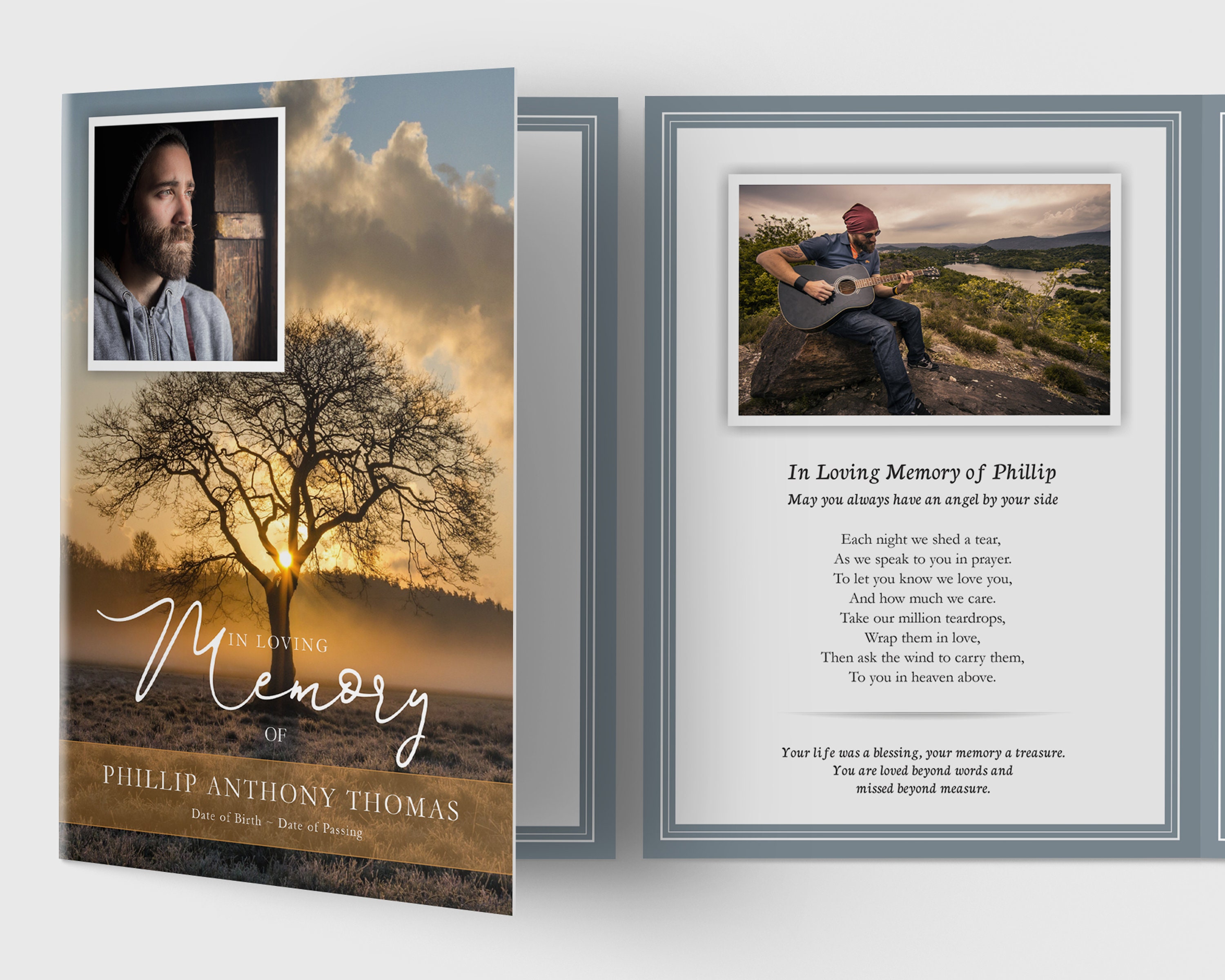 Printable Funeral Program Template | Order of Service | Celebration of ...