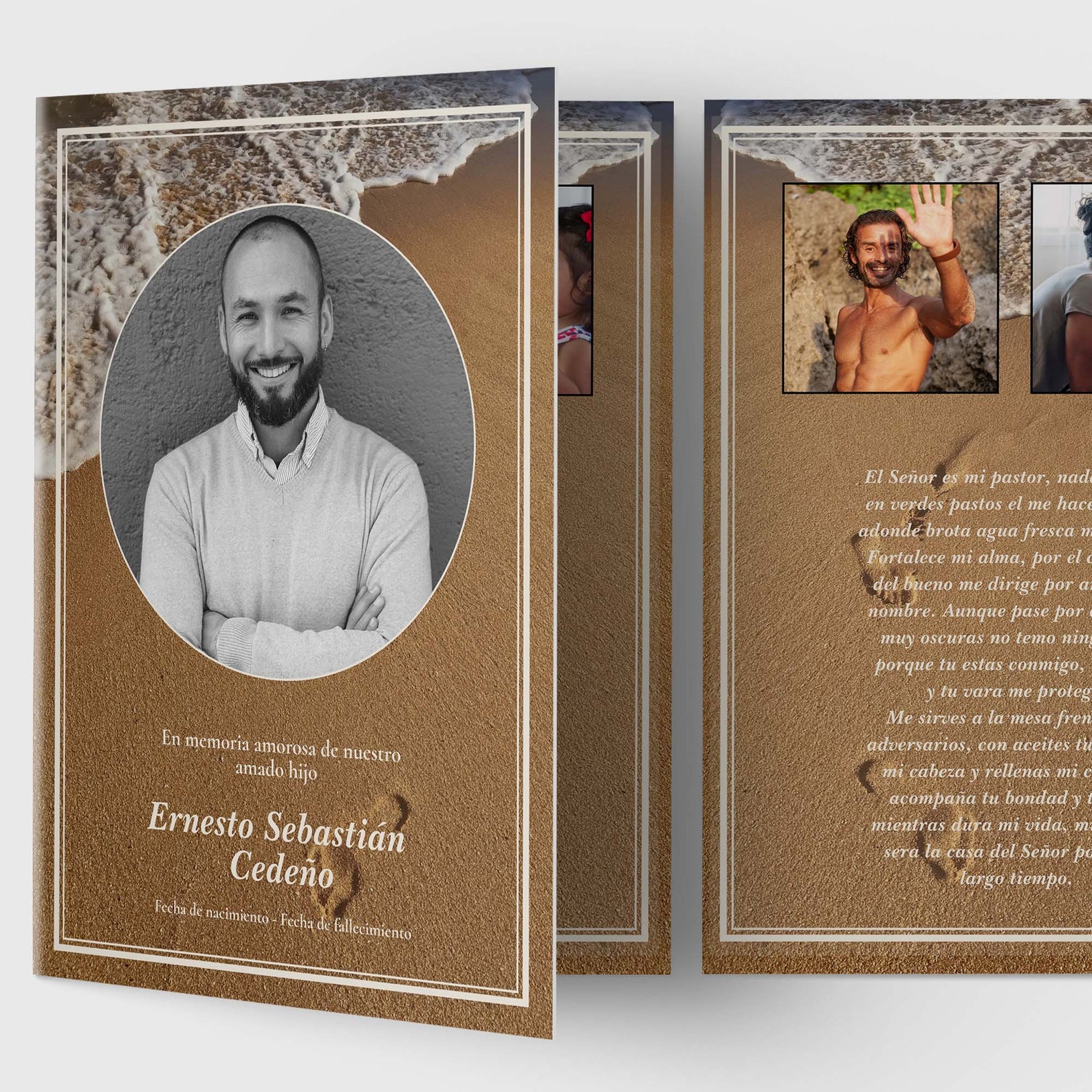 Spanish Funeral Program Template Spanish Memorial Service | Etsy