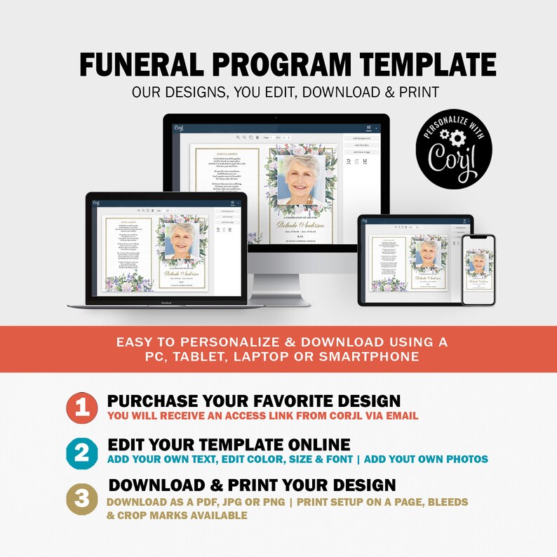 Funeral Program Template, Funeral Programs, Obituary, Funeral Service ...