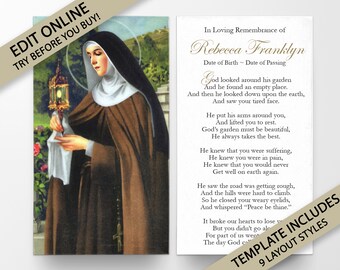 St. Clare Prayer Card - Etsy