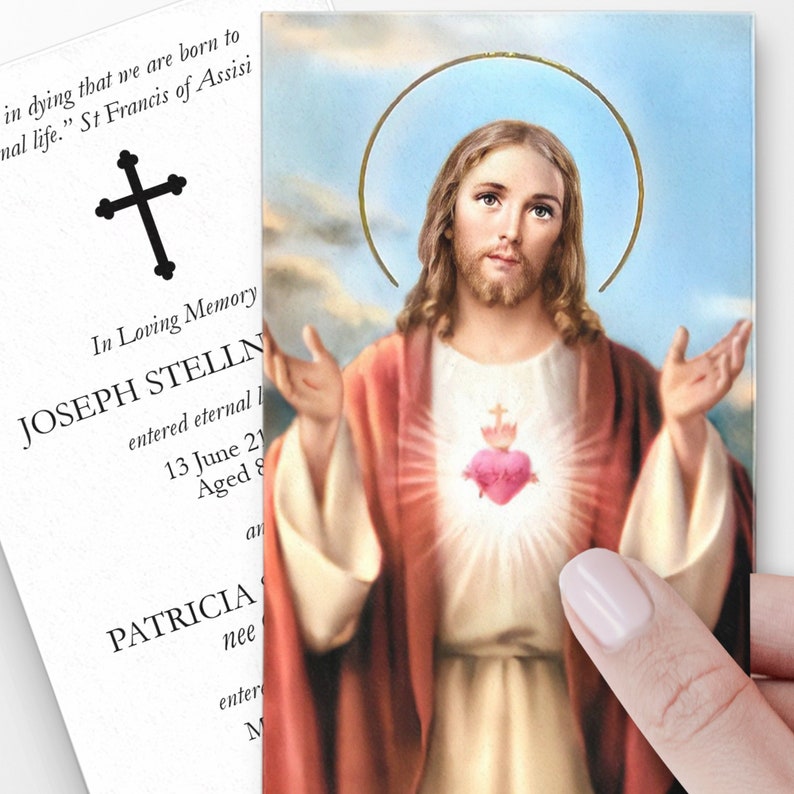 Prayer Cards Memorial Prayer Cards Catholic Prayer Cards - Etsy