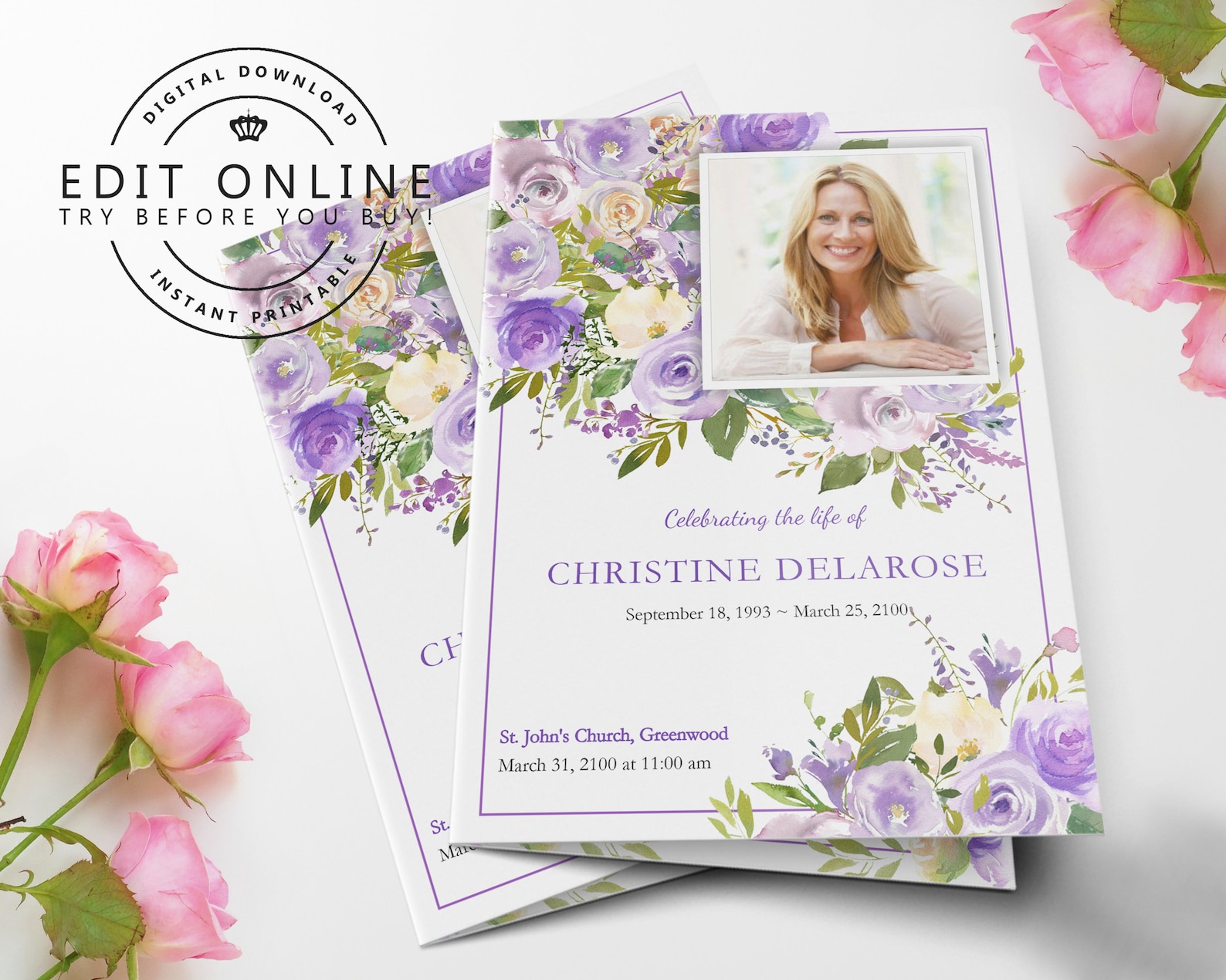 Funeral Program Template, Funeral Poems, Funeral Programs, Funeral ...