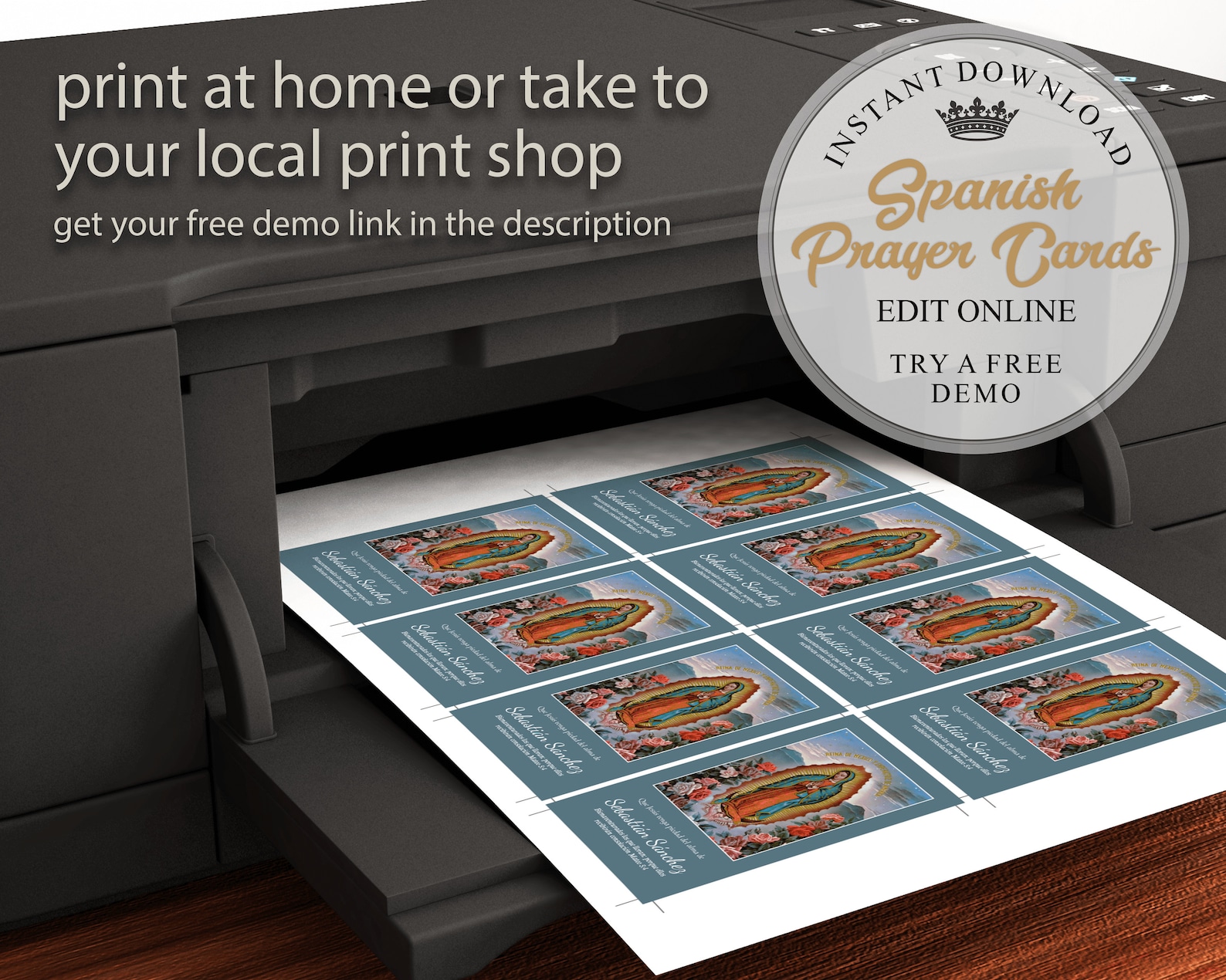 Prayer Cards Spanish Prayer Cards Catholic Prayer Cards - Etsy