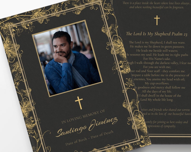 Funeral Program Template Funeral Poems Funeral Programs - Etsy Canada