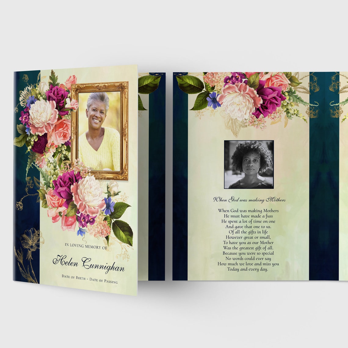 Funeral Program Template, Funeral Poems, Funeral Programs, Funeral ...