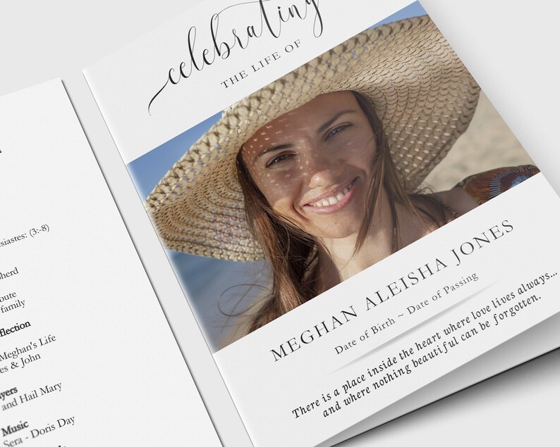 Printable Funeral Program Template Order of Service | Etsy