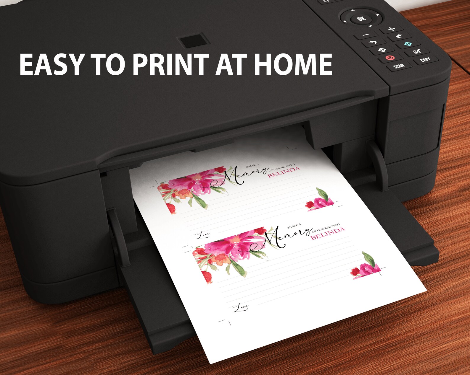 Pink Share a Memory Card Favorite Memory Cards Pink Funeral | Etsy