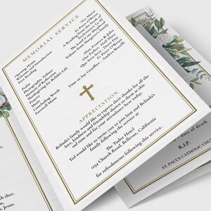 Funeral Program Template, Funeral Programs, Obituary, Funeral Service ...