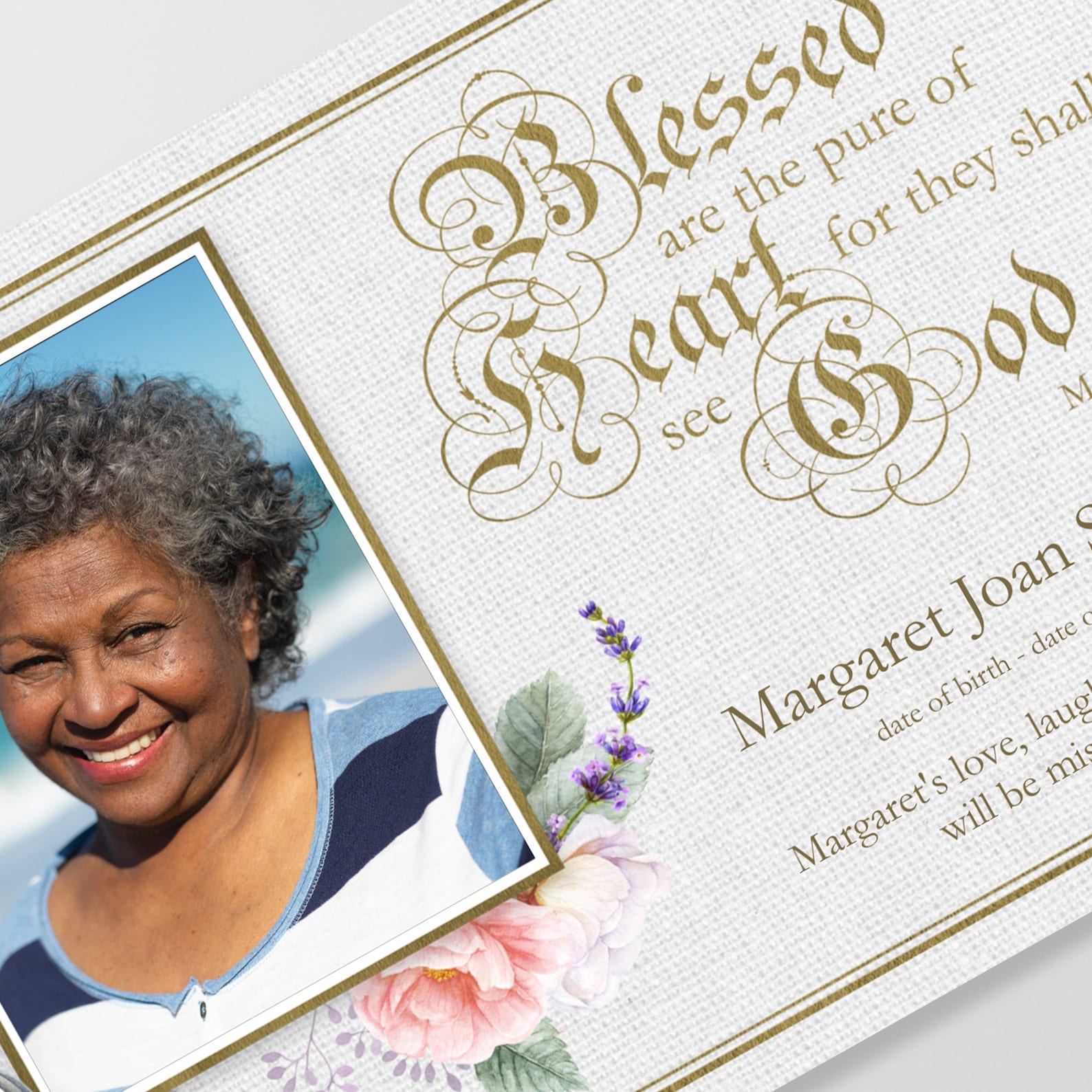 Funeral Thank You Card Template Funeral Cards Funeral - Etsy