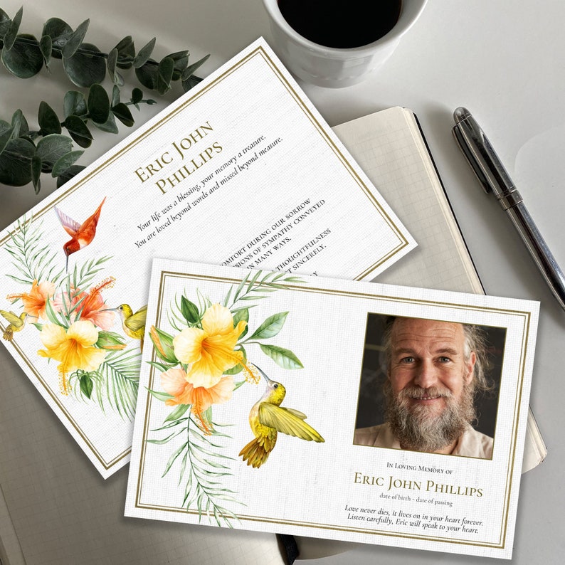 Funeral Thank You Card Template Funeral Cards Funeral - Etsy