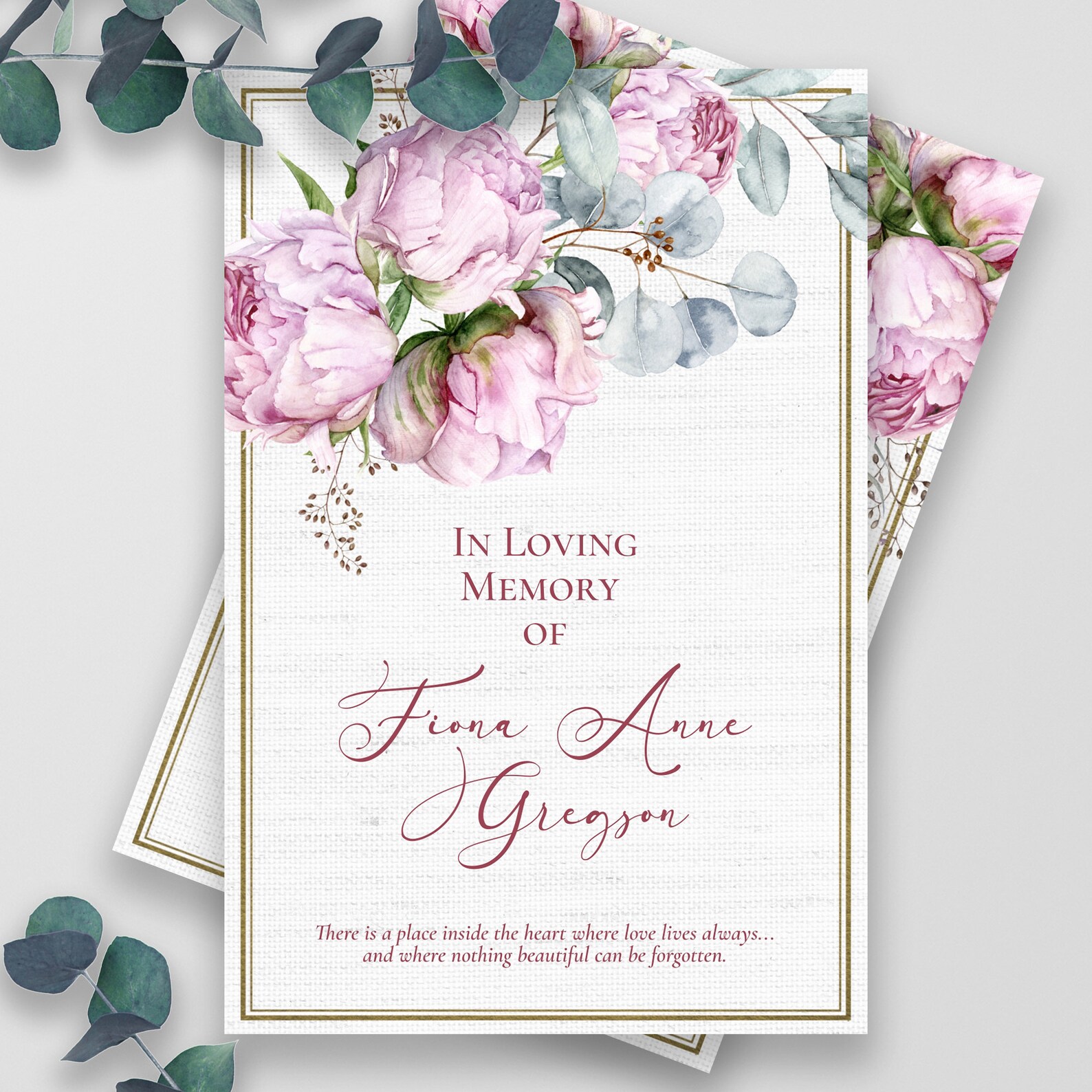 Funeral Thank You Card Template Funeral Cards Funeral - Etsy