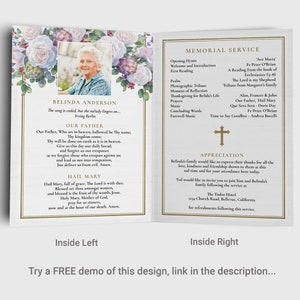 Funeral Program Template, Funeral Programs, Obituary, Funeral Service ...