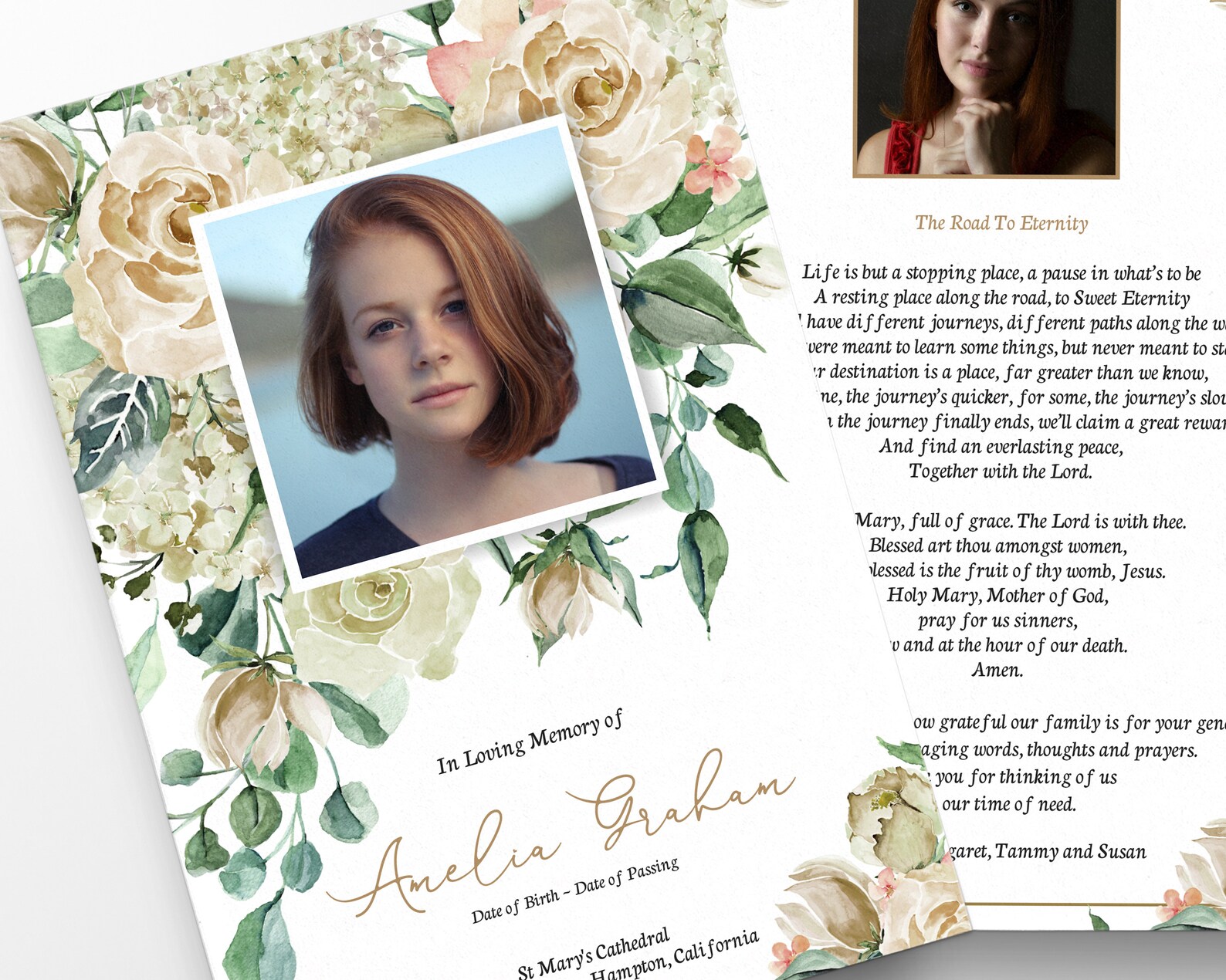 Funeral Program Template, Funeral Poems, Funeral Programs, Funeral ...
