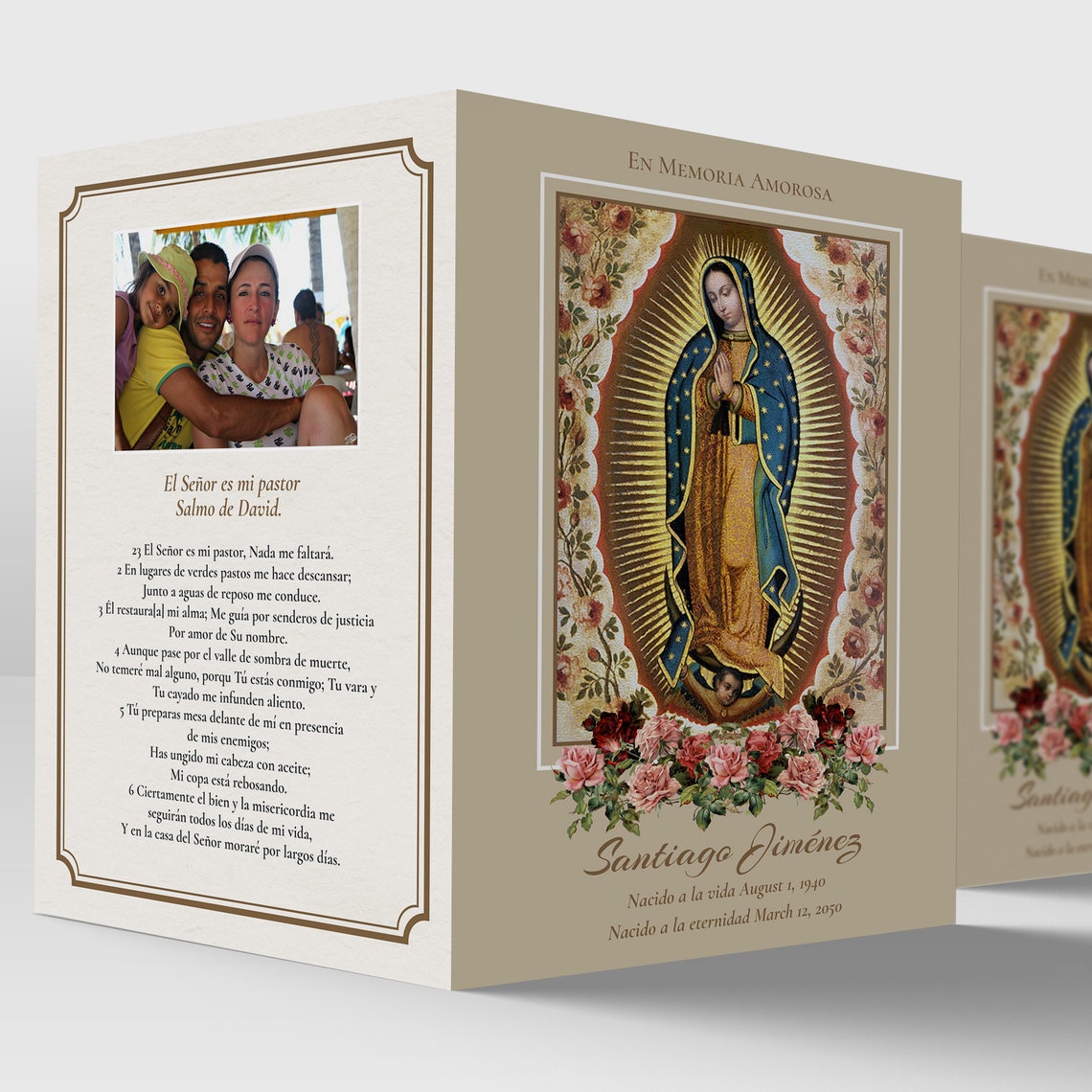 Spanish Funeral Program Template Our Lady of Guadalupe - Etsy