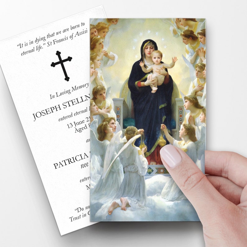 Prayer Cards Memorial Prayer Cards Catholic Prayer Cards - Etsy