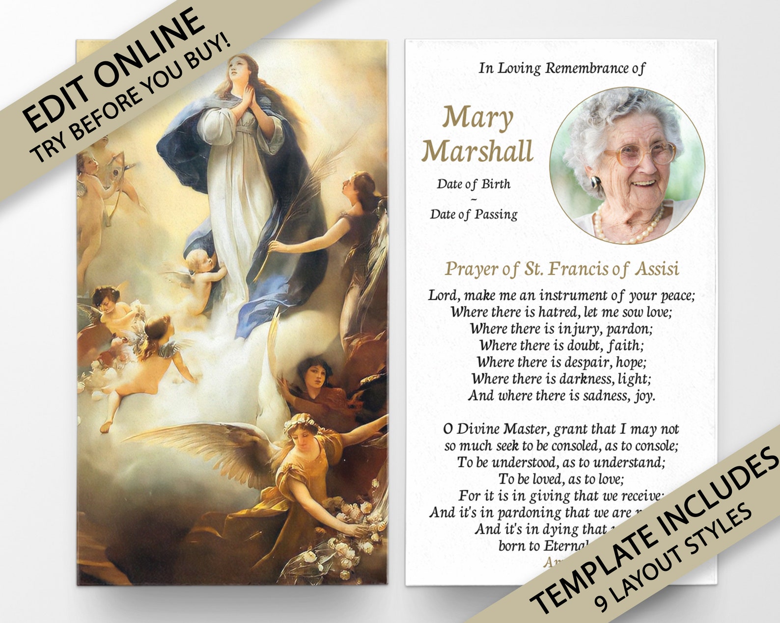 Prayer Cards Memorial Prayer Cards Catholic Prayer Cards - Etsy
