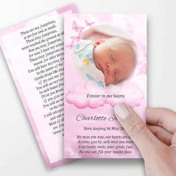 Pink Butterfly Prayer Cards Memorial Prayer Cards Catholic - Etsy