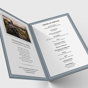 Printable Funeral Program Template | Order of Service | Celebration of ...