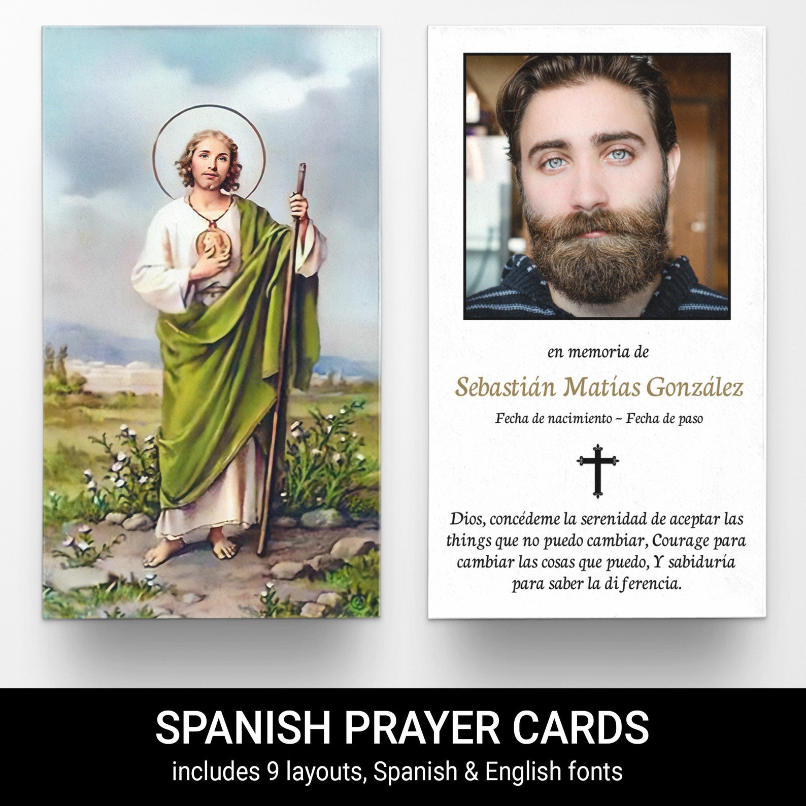 Prayer Cards St Jude Spanish Catholic Funeral Prayer Cards | Etsy