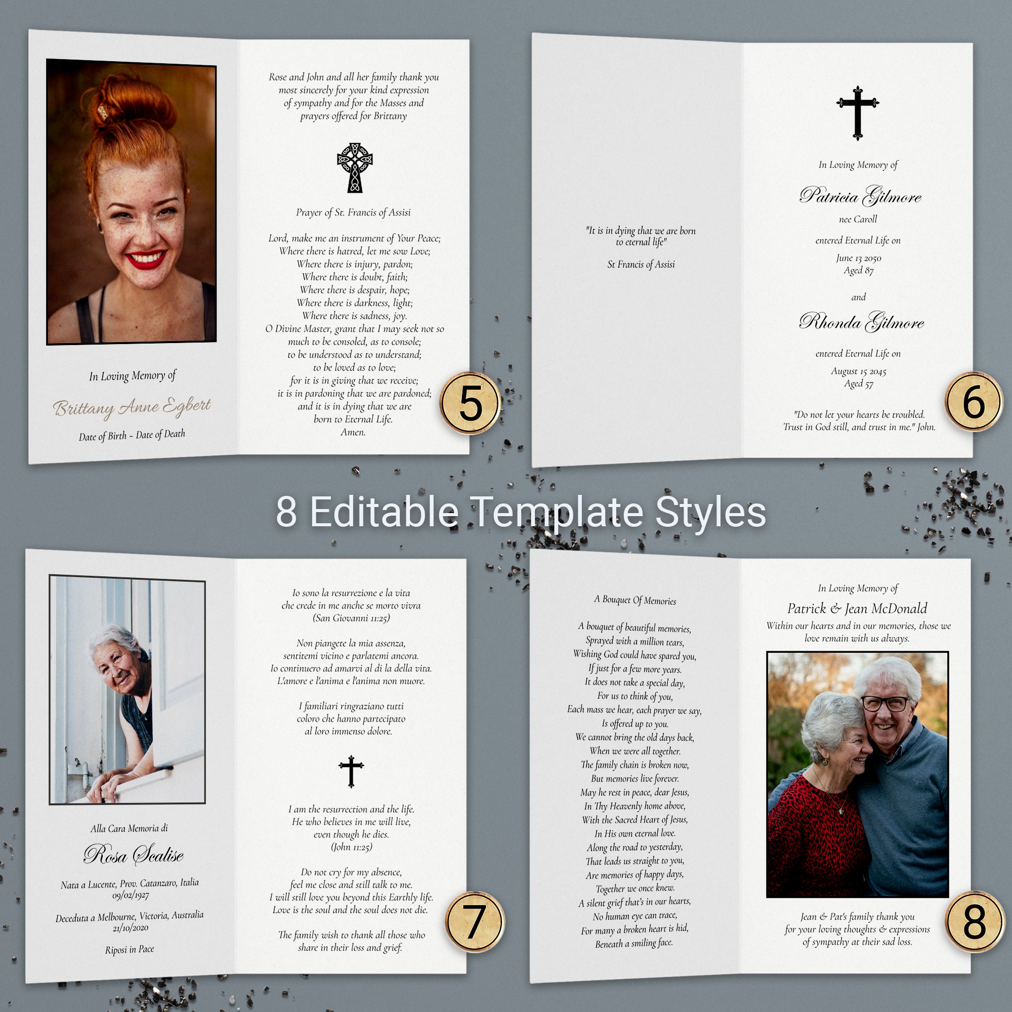 Prayer Cards, Folding Prayer Cards, Memorial Prayer Cards, Catholic ...