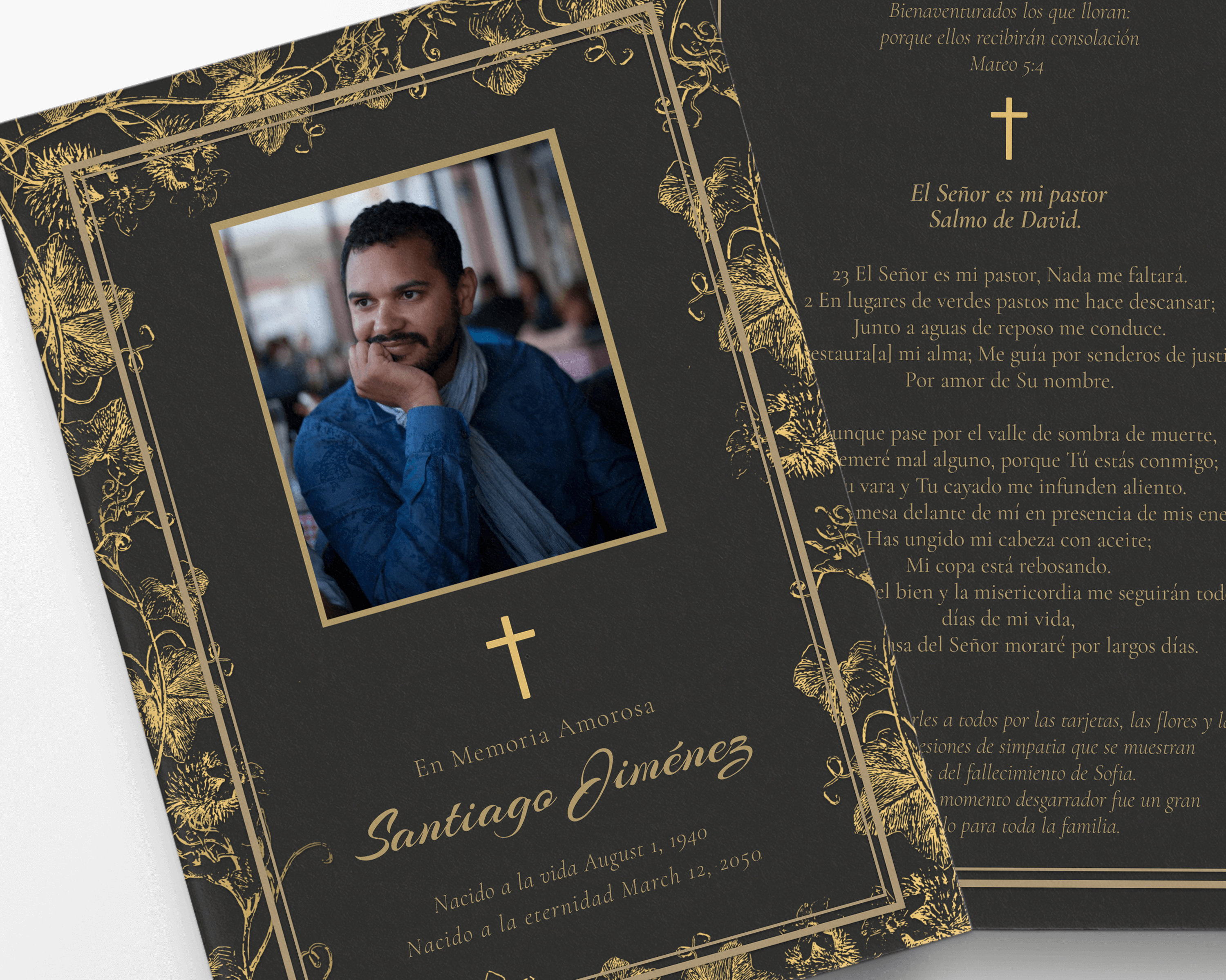 Spanish Funeral Program Template Funeral Card Funeral - Etsy
