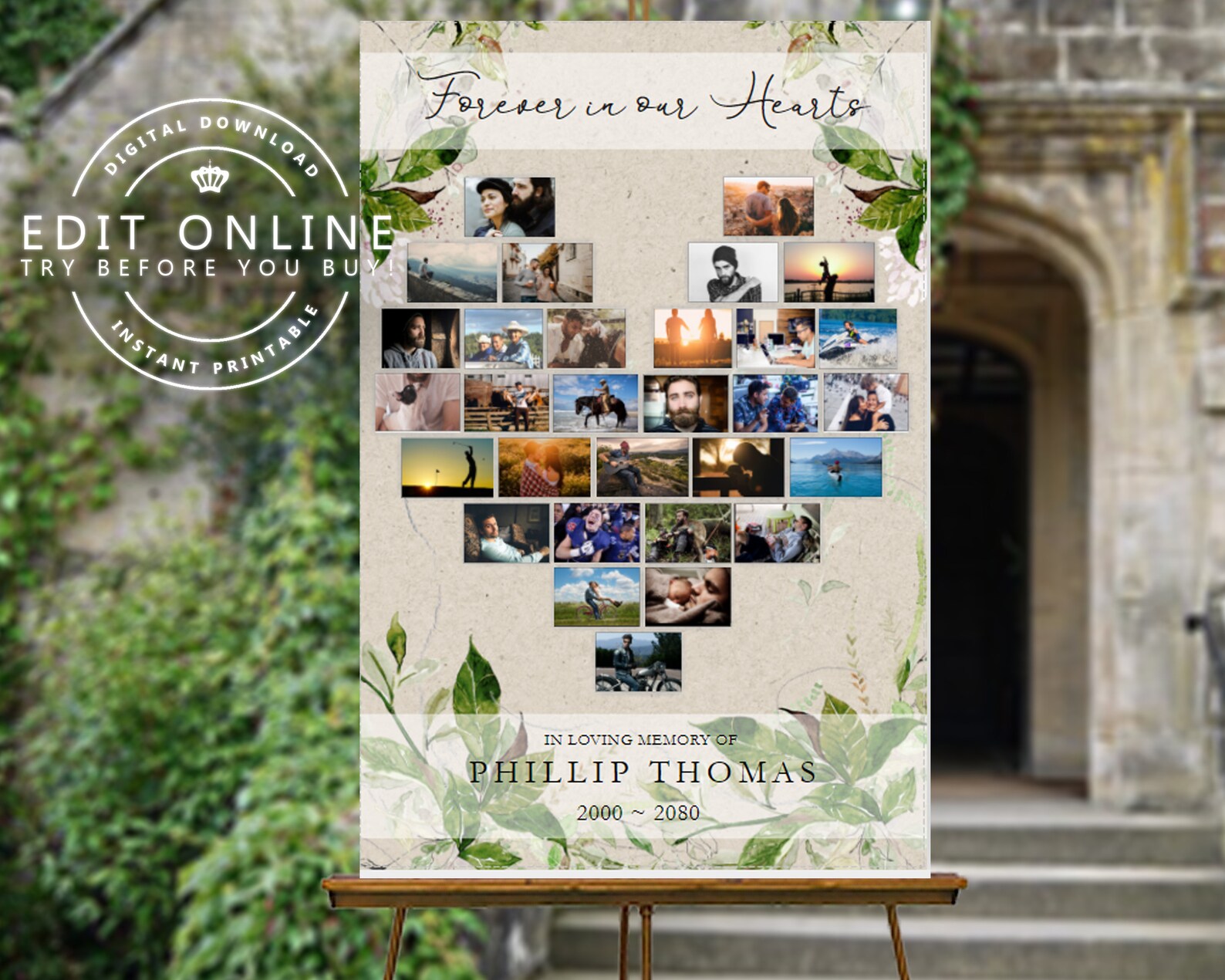 Editable Funeral Welcome Sign Celebration of Life Decoration - Etsy