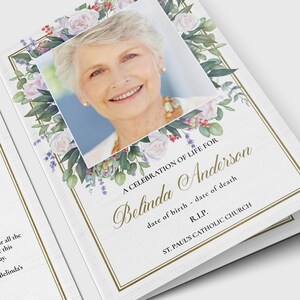 Funeral Program Template, Funeral Programs, Obituary, Funeral Service ...