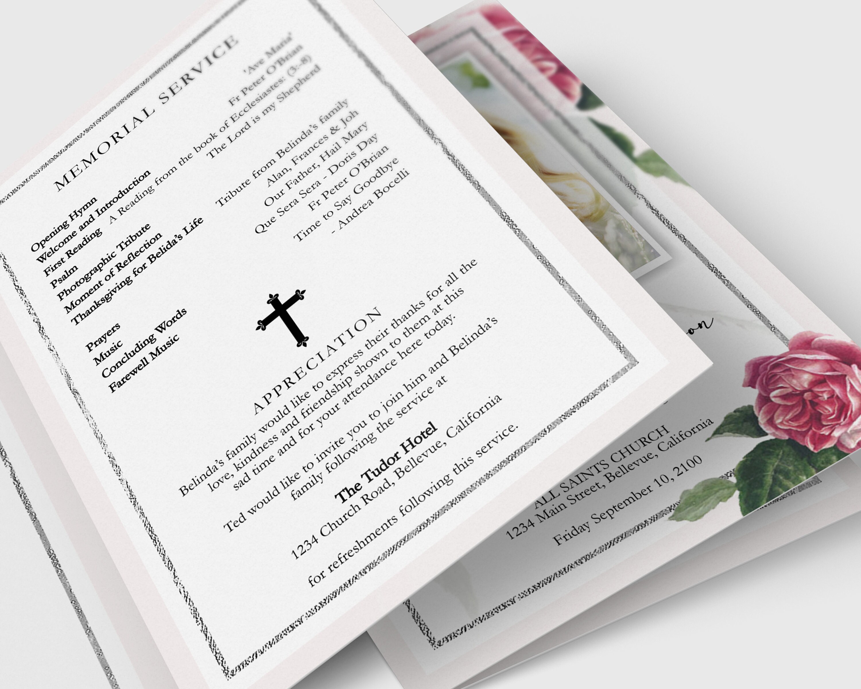 Funeral Program Template Funeral Poems Funeral Programs | Etsy