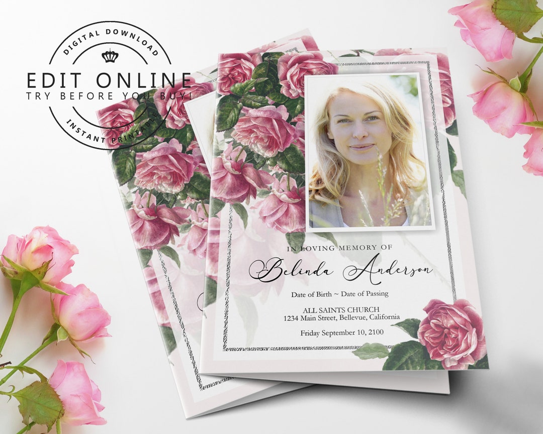 Funeral Program Template, Funeral Poems, Funeral Programs, Funeral ...