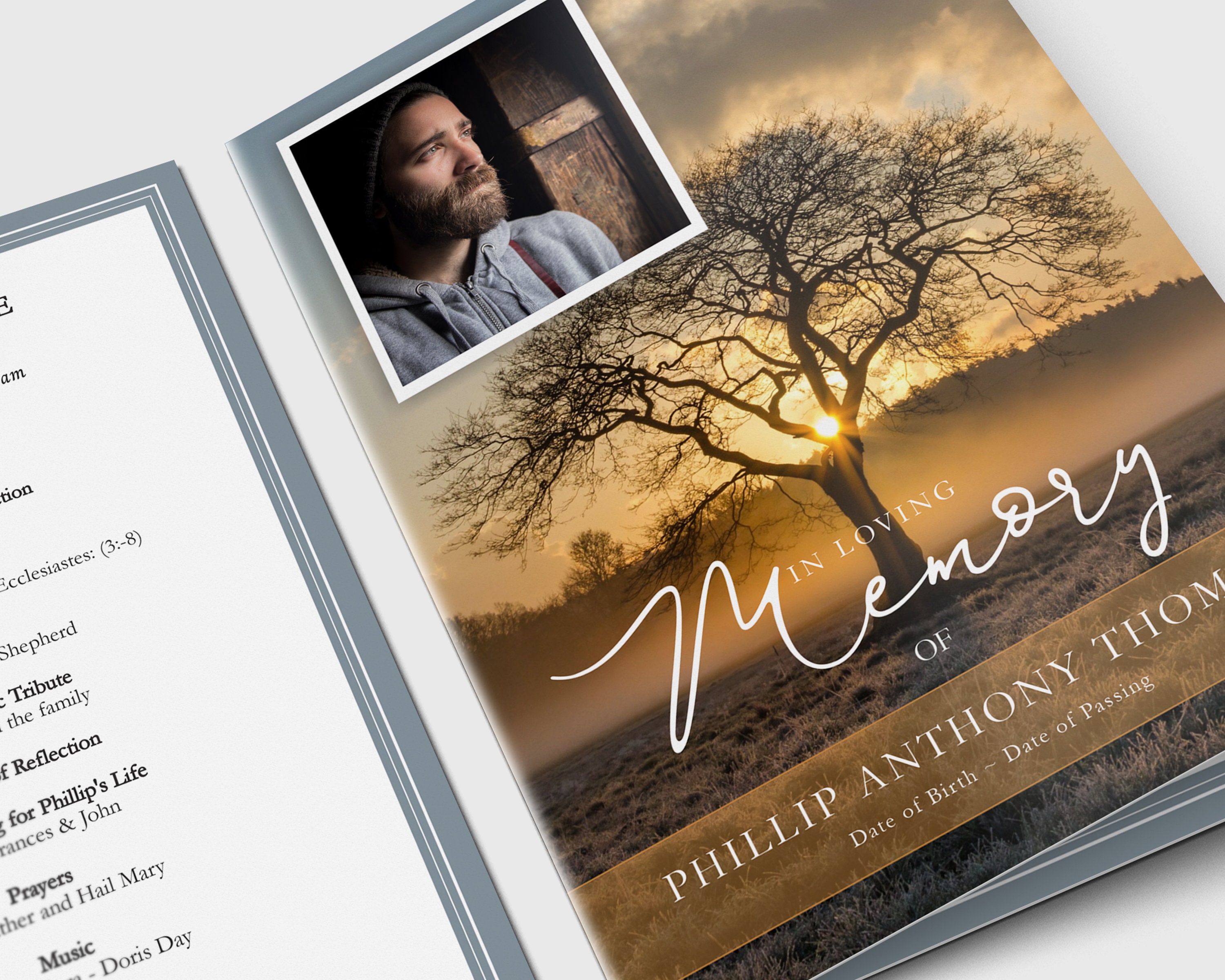 Printable Funeral Program Template | Order of Service | Celebration of ...