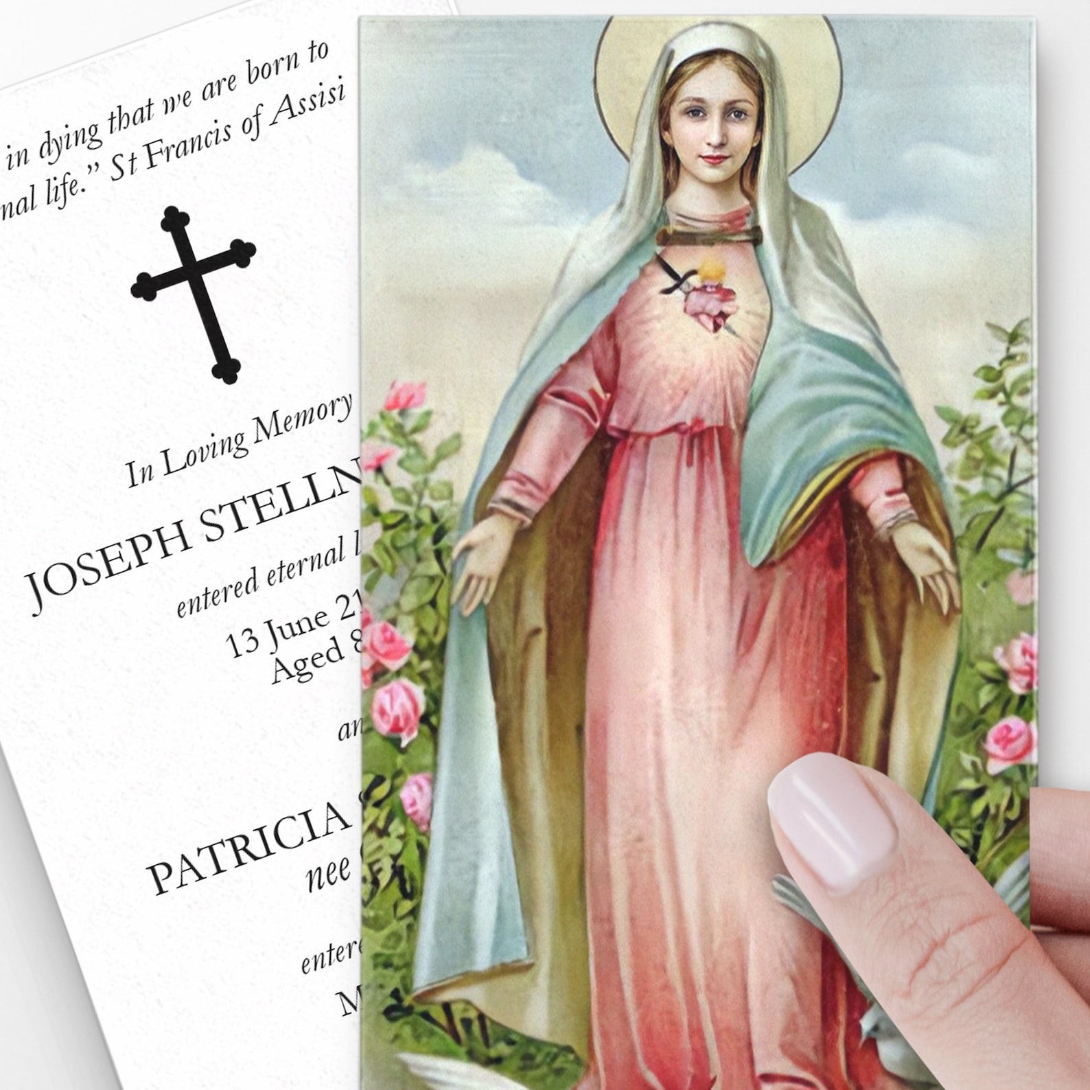 Funeral Prayer Cards Memorial Prayer Cards Catholic Prayer - Etsy