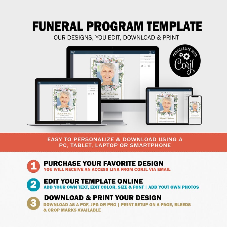 Funeral Program Template, Funeral Programs, Obituary, Funeral Service ...
