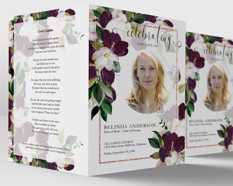 Plantilla de programa funerario, poemas funerarios, programas ...