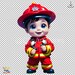 Fireman Baby Child Clipart PNG - Etsy