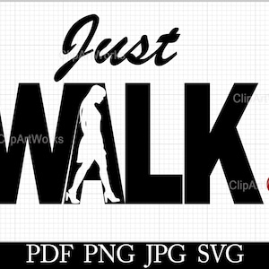 Just Walk Clipart - Etsy