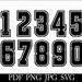 Jersey Numbers Clipart - Etsy