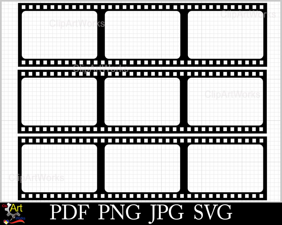 Film Strip Movie Clips Clipart - Etsy