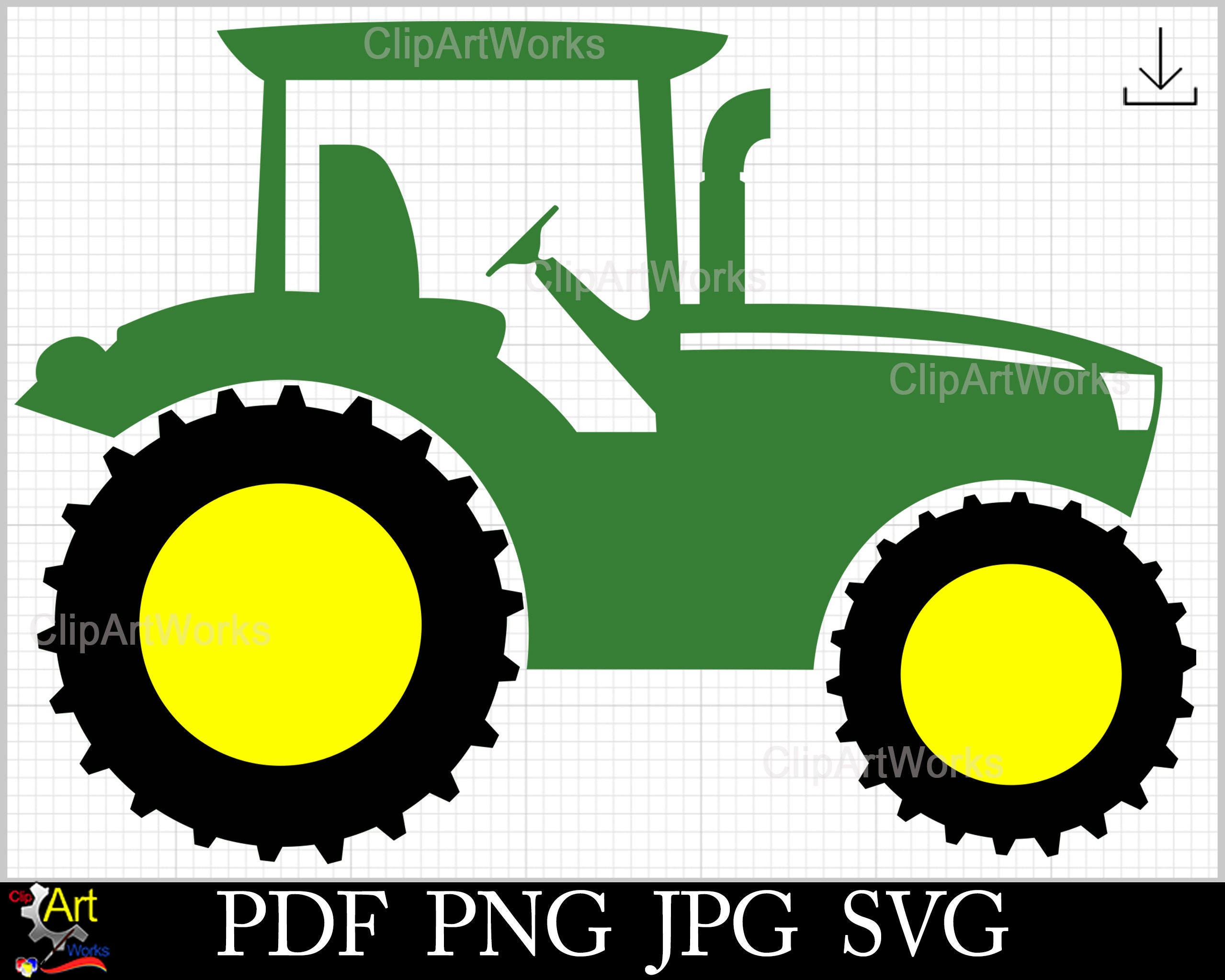 John Deere Tractor Clipart John Deere Clipart Etsy
