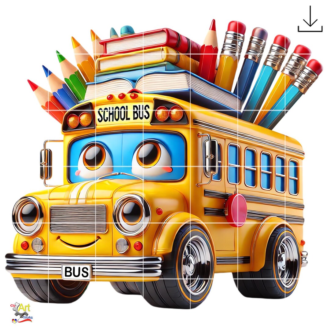School Bus Clipart - Etsy