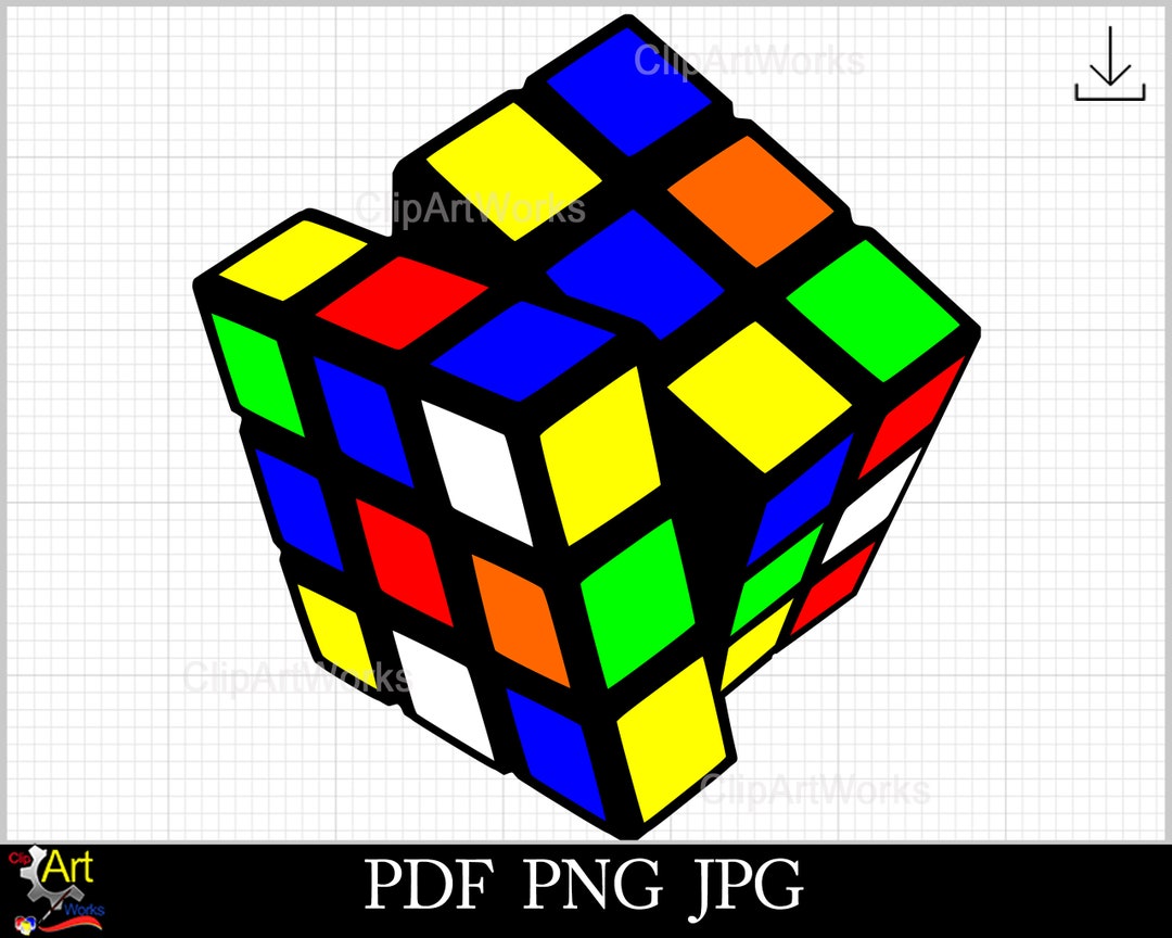 Rubiks Cube Clipart PDF PNG JPG - Etsy