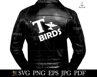 T Birds Svg, Grease Svg, T Bird Png, Sublimation, Svg, Svg File, Cut ...
