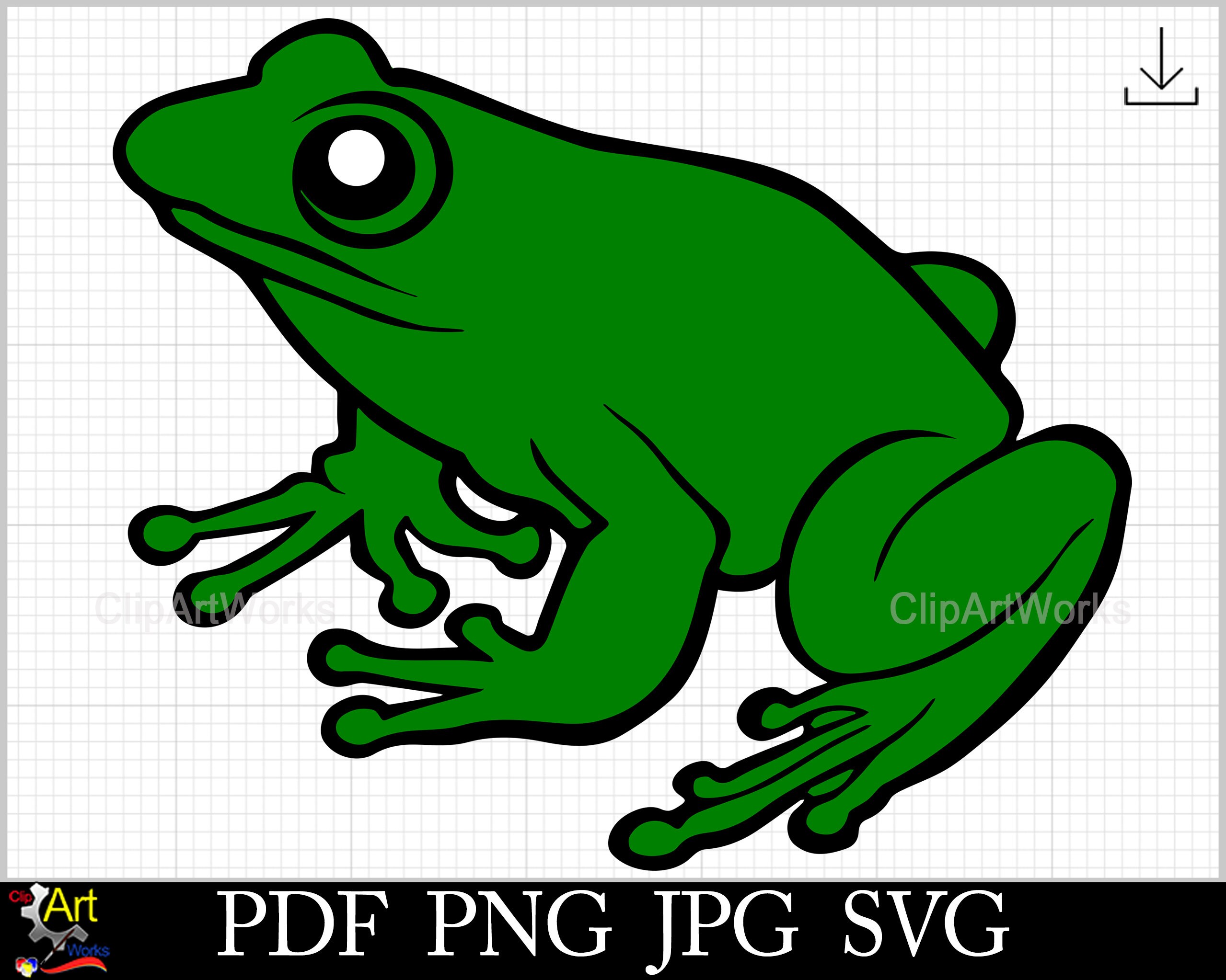 Green Tree Frog Clipart