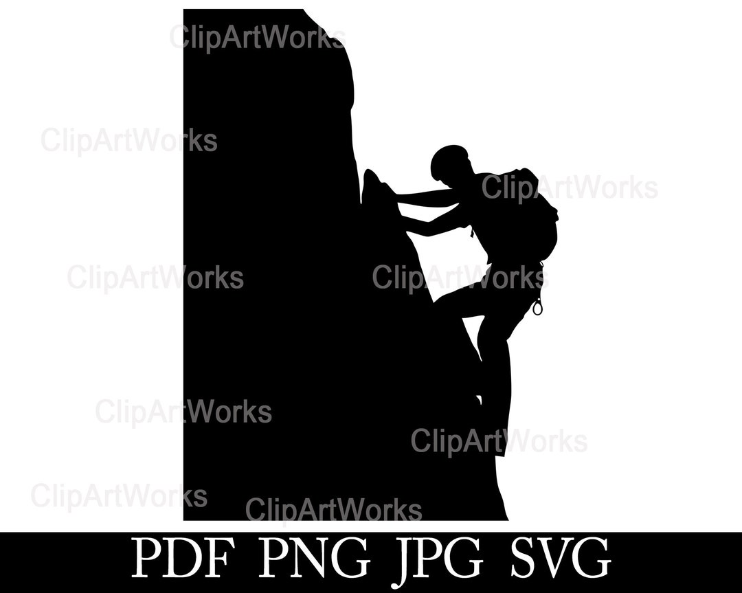 Rock Climbing Svg Clipart - Etsy