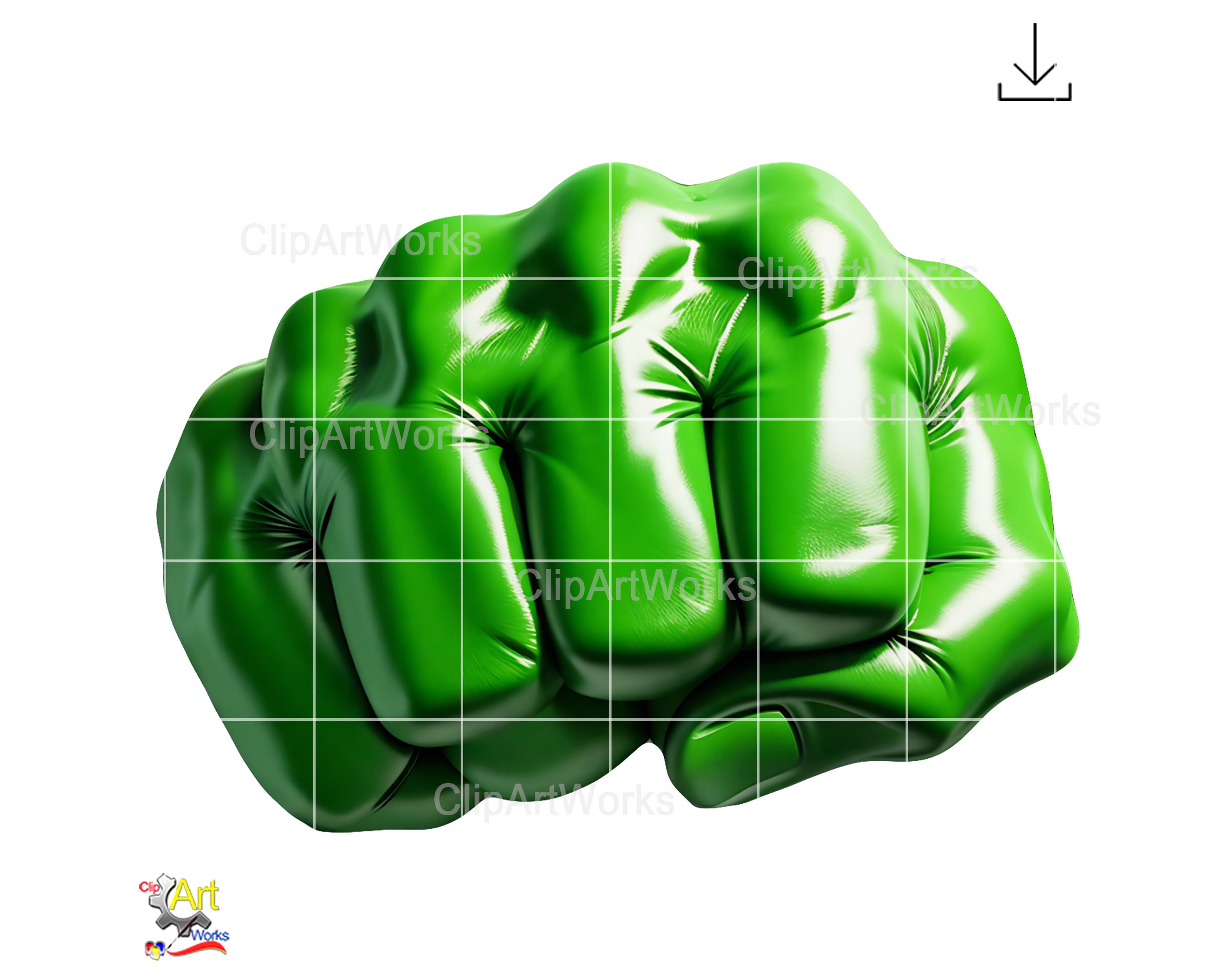 Silueta De La Mano De Hulk Modelo 3d Puño De Mano De Hulk