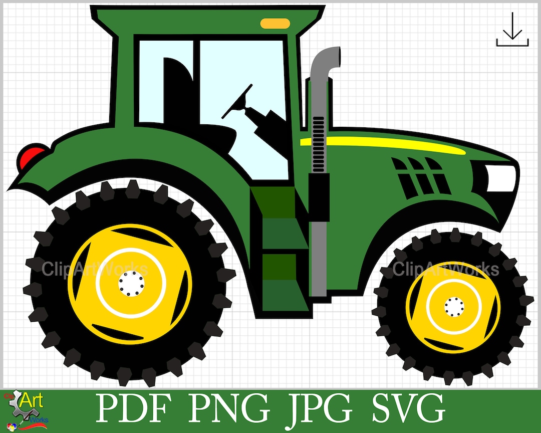 Tractor John Deere Clipart - Etsy